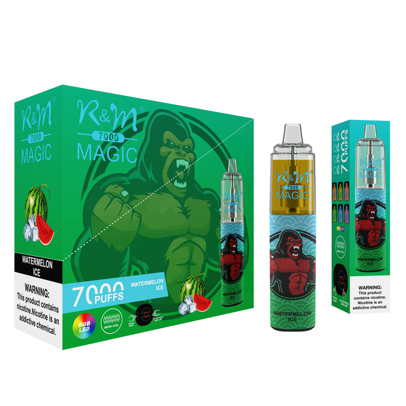 UK EU Germany Wholesale Vape RGB Light RandM Tornado 7K Puffs R&M Magic ...
