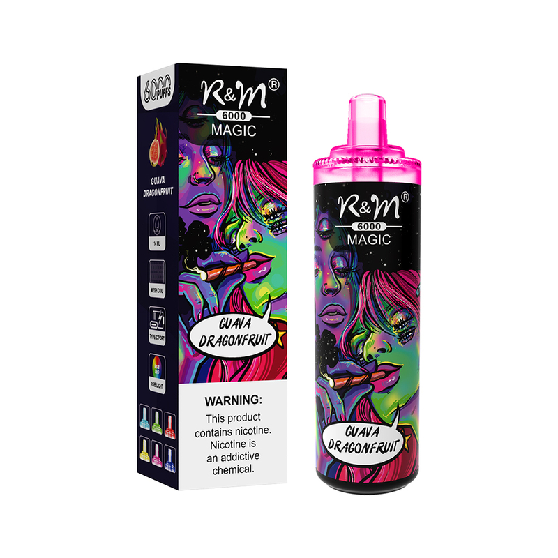 Bulk Wholesale Custom Logo 6000 Puffs RANDM Magic Mesh Coil Elfbar Esco ...