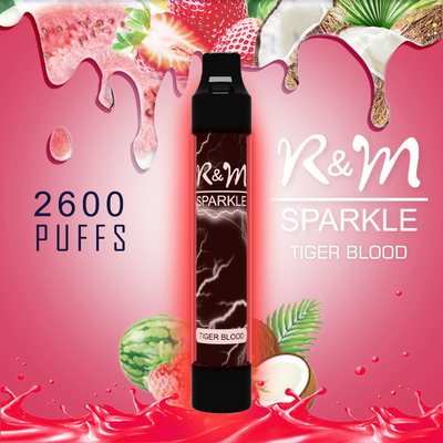 R&M SPARKLE 2600 Puffs Bidi Disposable Electronic Vape|Tiger blood from ...